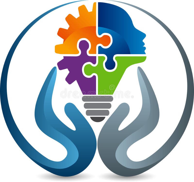 Logotipo Del Rompecabezas De La Lámpara Ilustración del Vector - Ilustración de creativo ...