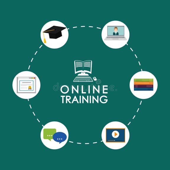 Educación Y ELearning En Línea Ilustración del Vector - Ilustración de conocimiento, burbuja ...