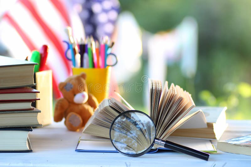 Educaion Book Stack Page Outdoor Stock Photo - Image of business, page ...