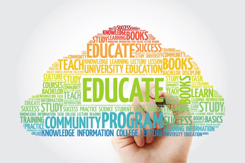 EDUCATE word cloud collage stock illustration. Illustration of educate ...