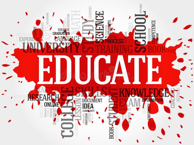 EDUCATE word cloud stock illustration. Illustration of educate - 199696997
