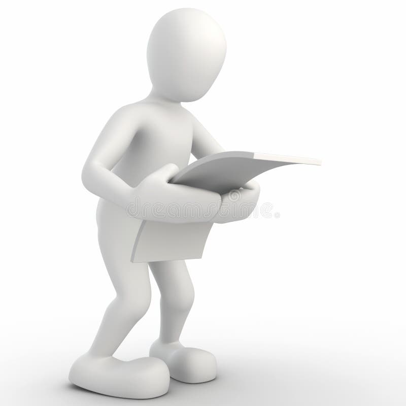 3d Man in Classroom, Exam Test Stock Illustration - Illustration of ...