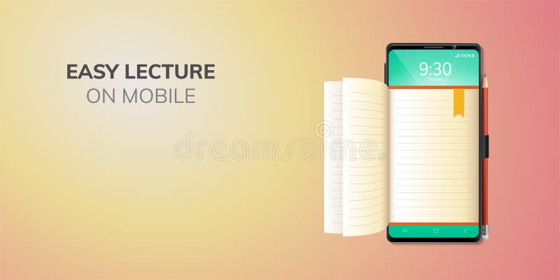 Digital Online Education Application Learning World Wide on Phone Stock ...