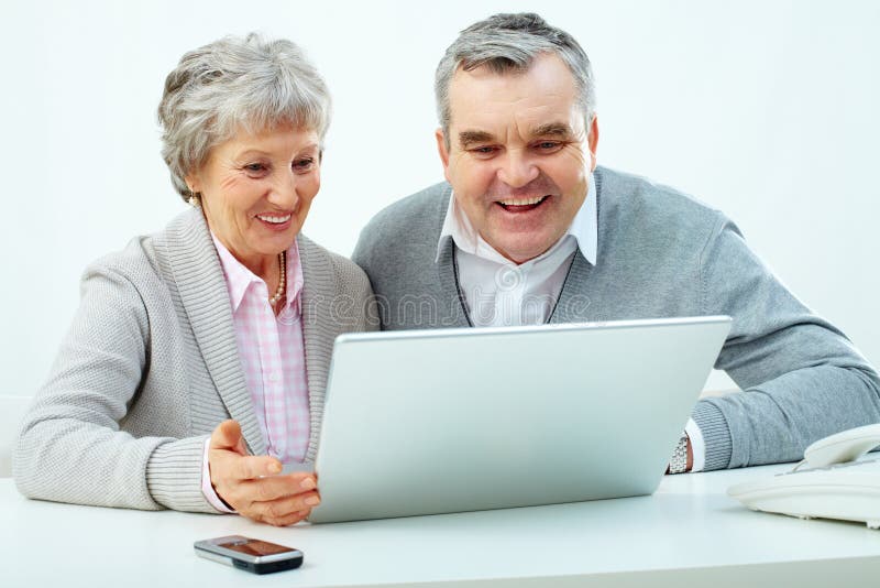 Mature Students Learning Computer Skills Stock Image - Image of group ...