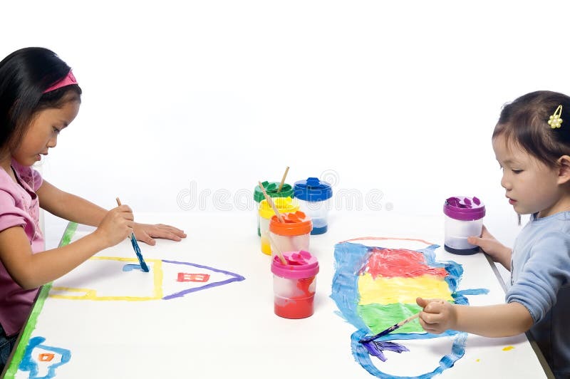 Kids Doing Math Exercises with Mom Stock Photo - Image of board ...