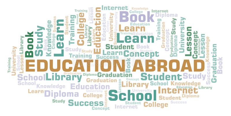 Education Abroad Word Cloud. Stock Illustration - Illustration of ...