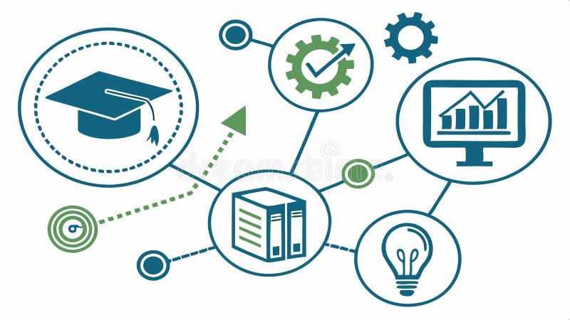 Education and Analytics Icons, Learning and Data, Knowledge and ...
