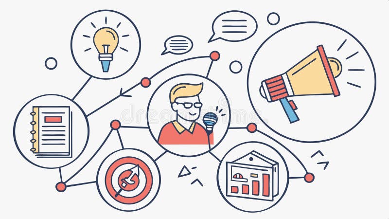 Education and Announcement Megaphone, Learning and Communication Vector ...