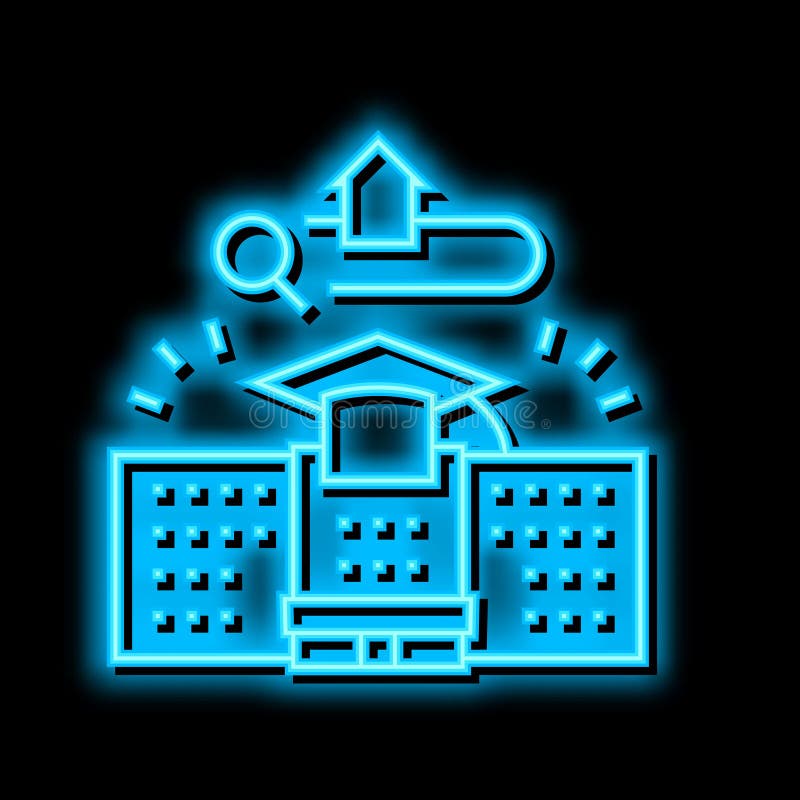 Education in Area Neon Glow Icon Illustration Stock Vector ...