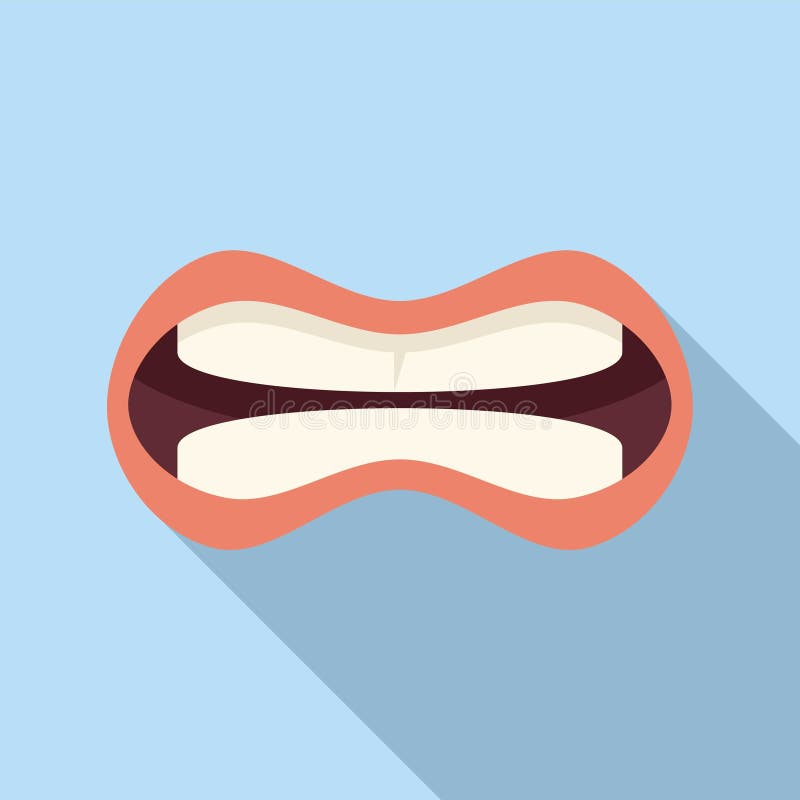 Education Articulation Icon Flat Vector. Tongue Idiom Stock Illustration - Illustration of ...