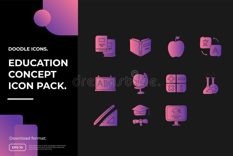 Education and Back To School Concept Icon. Learning and Training Class ...