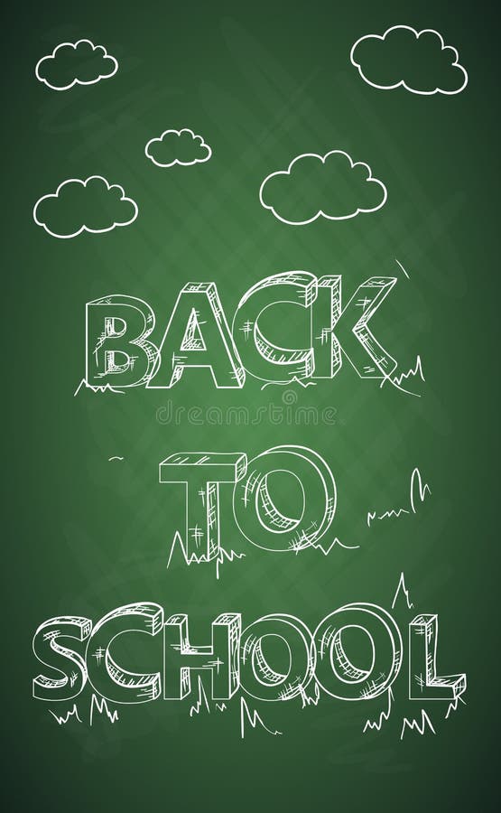 Education Back To School Green Icons. Stock Vector - Illustration of ...