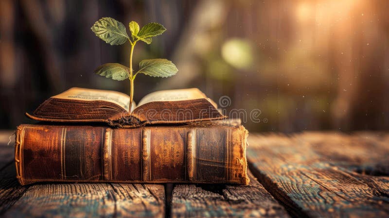 Education Blooms Symbolic Plant Growth from Book Signifying Growth and ...