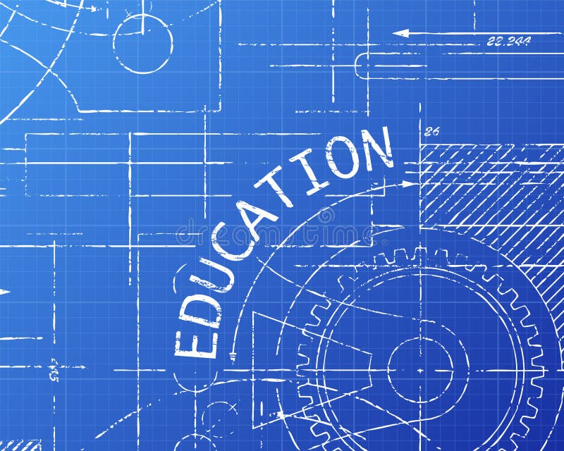 Education Blueprint Machine Stock Vector - Illustration of kindergarten ...