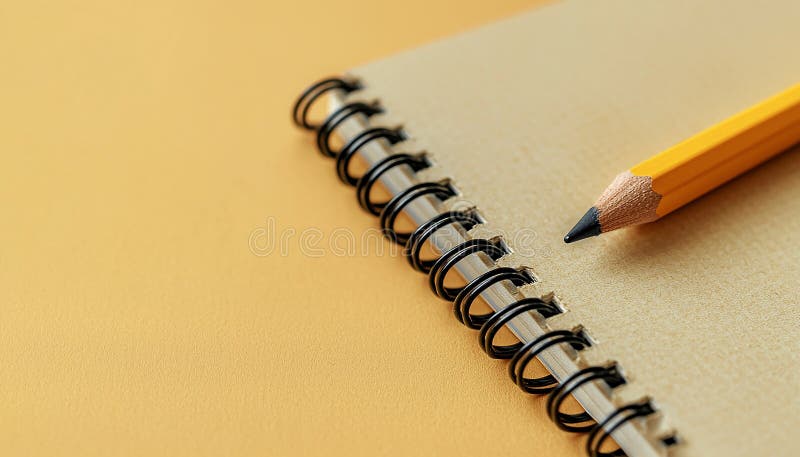 Education Book Spiral Ring Binder Paper Note Pad Pencil Generated by AI ...