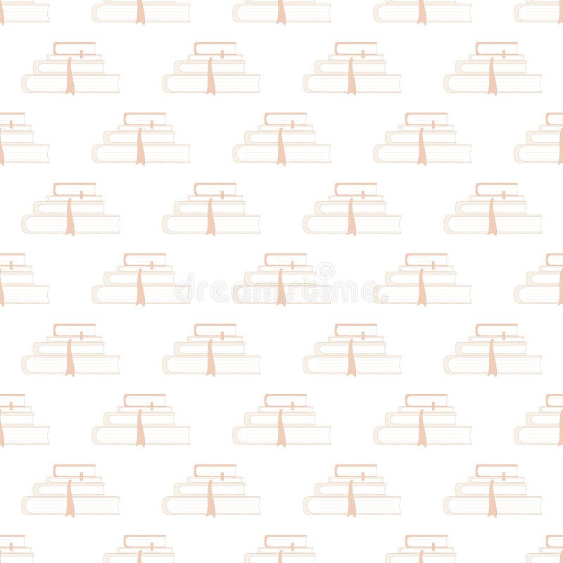 Education Books Seamless Pattern. Stack of Books Endless Background ...