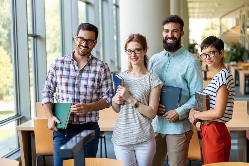 Education Campus Friendship People Concept. Group of Happy Students ...