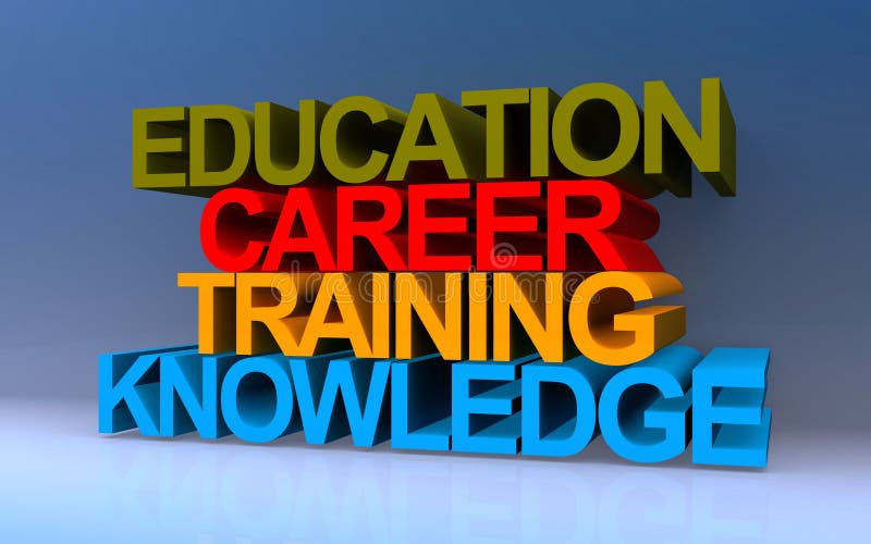Education Career Training Knowledge on Blue Stock Illustration ...