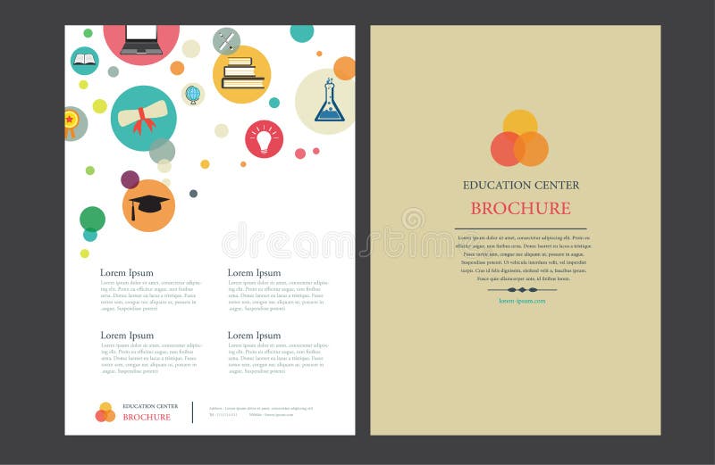 Education Center Brochure Template Stock Vector - Illustration of ...