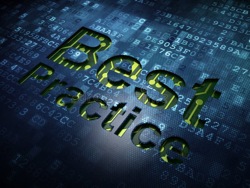 Education Concept: Best Practice on Digital Screen Stock Illustration ...