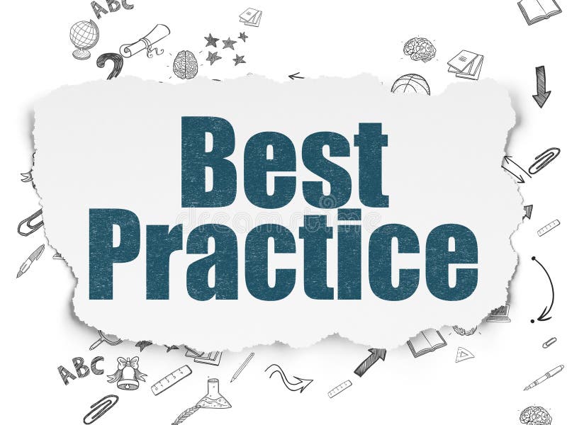 Education Concept: Best Practice on Torn Paper Stock Illustration ...