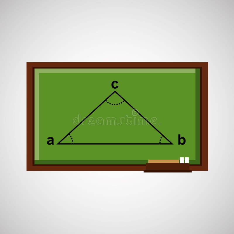 Education Concept Blackboard with Triangle Angule Stock Vector ...