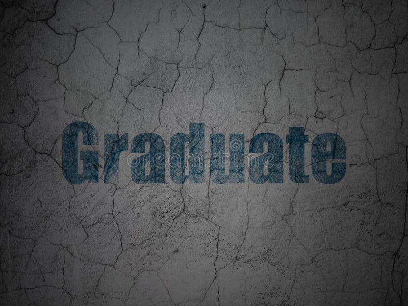 Education Concept: Graduate on Grunge Wall Background Stock Image ...