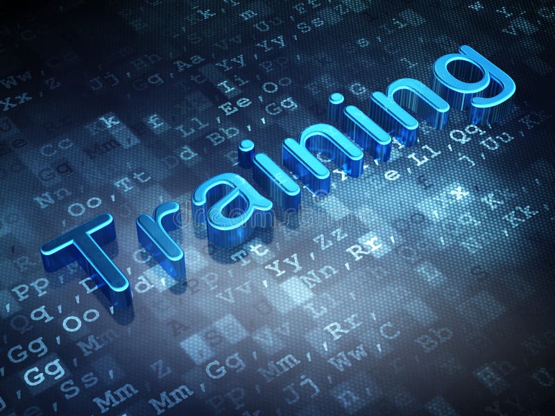 Education Concept: Blue Training On Digital Background Stock Photo ...