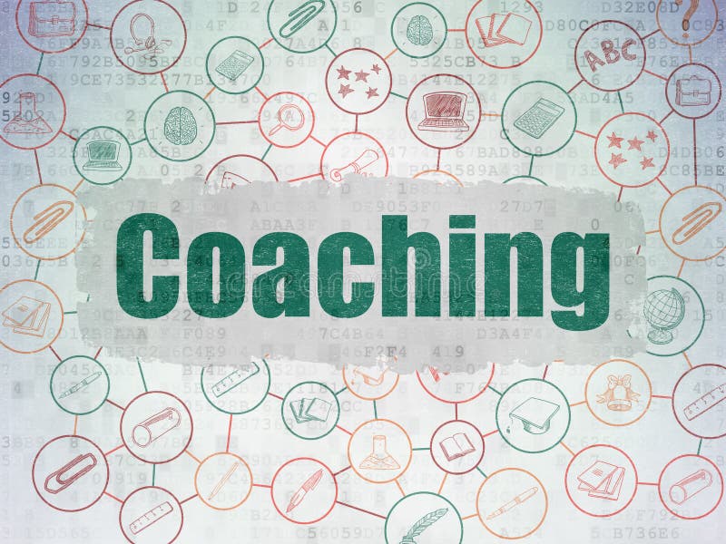 Education Concept: Coaching on Digital Paper Stock Illustration ...