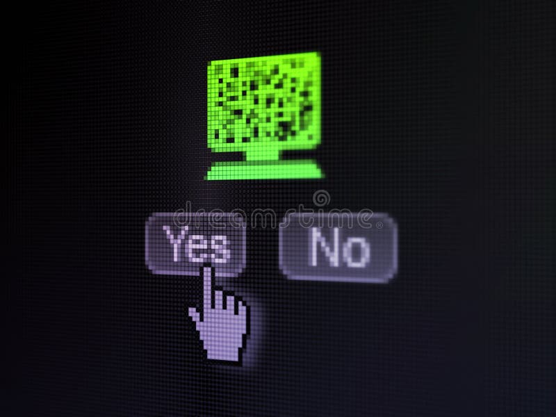 Education Concept: Computer Pc on Digital Computer Stock Illustration ...