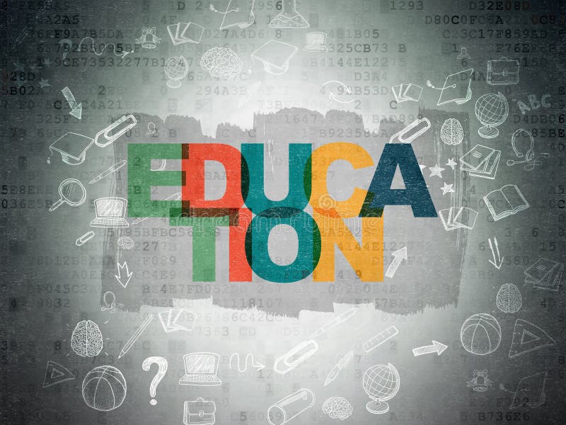 Education Concept: Education on Digital Paper Stock Illustration ...