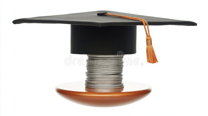 Education Concept with Graduation Cap and Stability Metaphor for ...