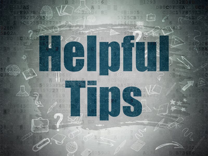 Education Concept: Helpful Tips on Digital Paper Stock Image - Image of ...