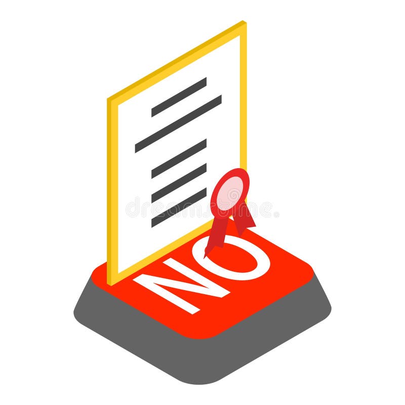 Education Concept Icon Isometric Vector. Diploma with Stamp and Red ...