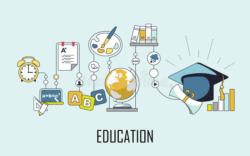 Education concept stock vector. Illustration of learning - 55442465