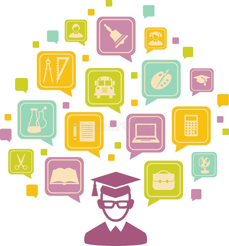 Education concept stock illustration. Illustration of brush - 45379508