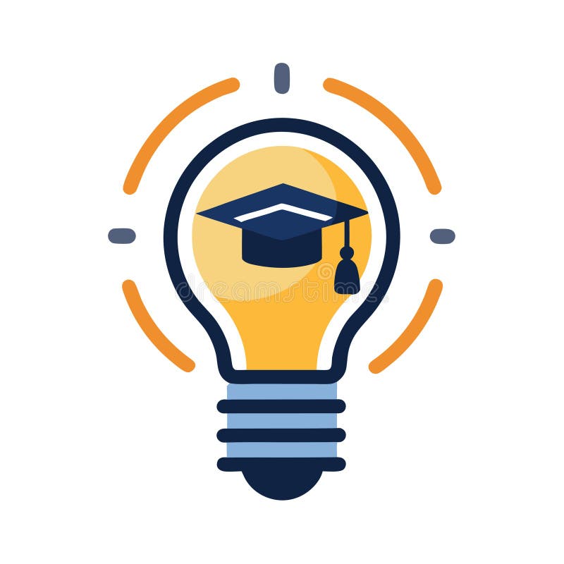 Education Concept: Light Bulb with Graduation Cap for Innovative ...