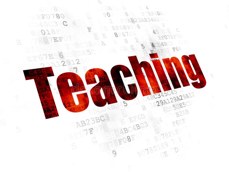 Education Concept: Teaching on Digital Background Stock Image - Image ...