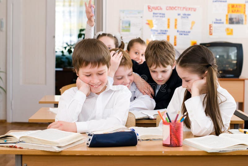 Education Concept - School Students at the Class Stock Image - Image of ...