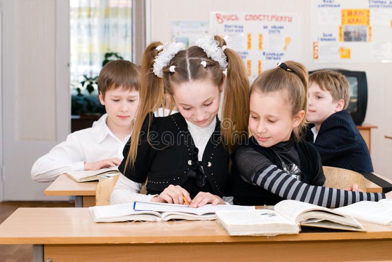Education Concept - School Students at the Class Stock Image - Image of ...