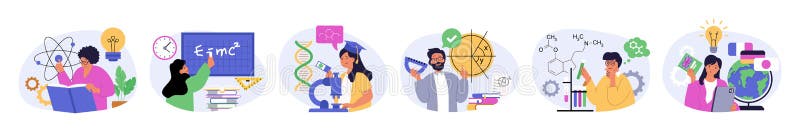 Education Concept Set in Flat Design for Web. Collection with People ...