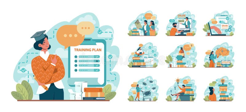 Education Concept Set. Multidisciplinary and Lifelong Studying ...