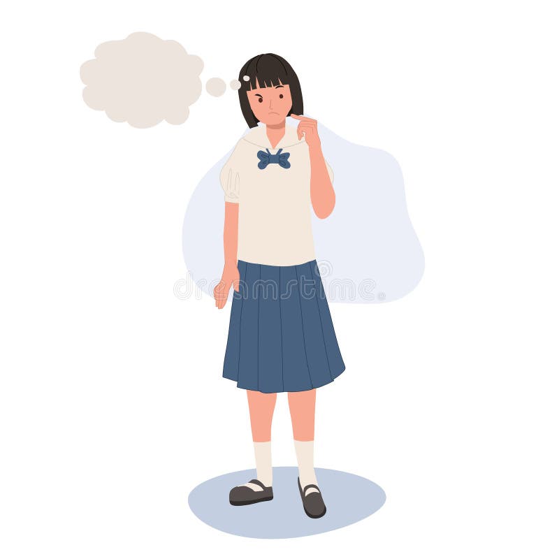 Education Concept. Student Curiosity. Thoughtful Student Stock Vector ...