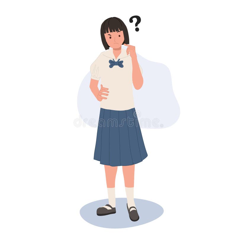 Education Concept. Student Curiosity. Thoughtful Student Stock Vector ...