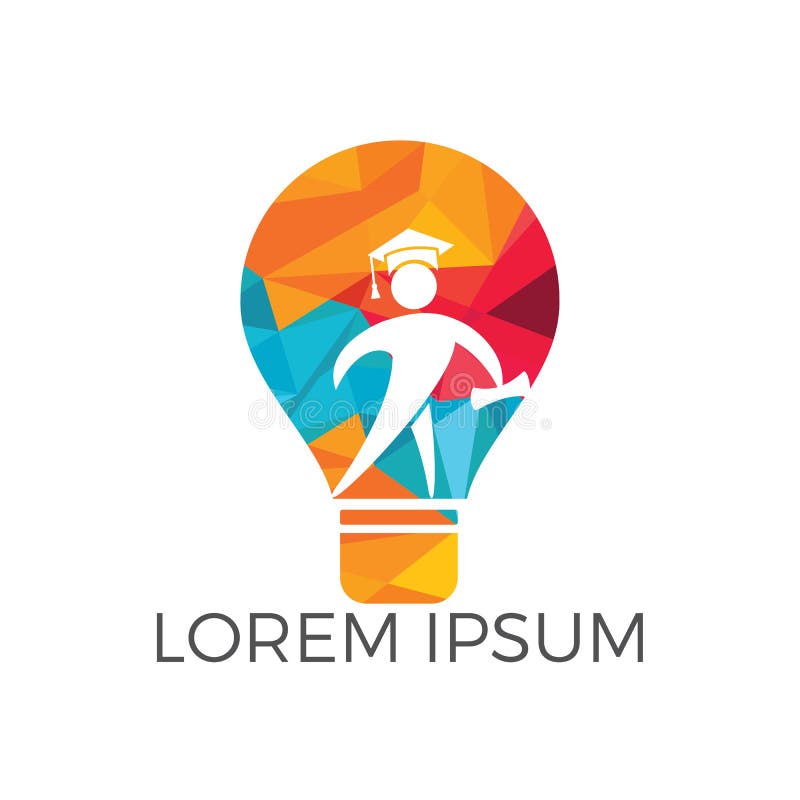 Light Bulb and Student Logo Design. Stock Vector - Illustration of ...
