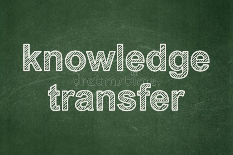 Education Concept: Knowledge Transfer on Chalkboard Background Stock ...