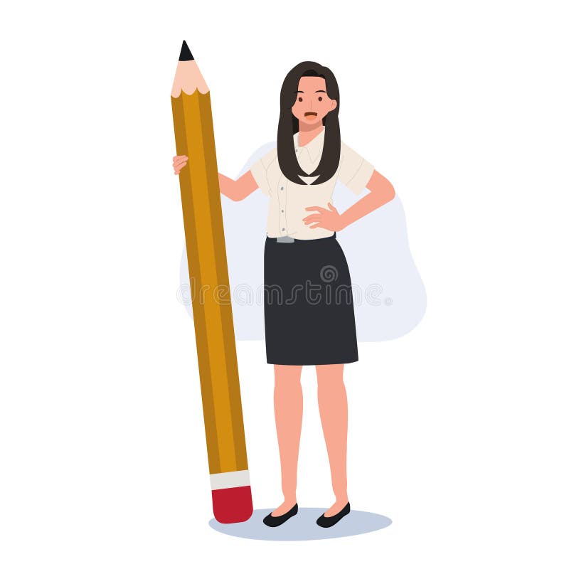 Education Concept. Angry Teacher Reprimand Student. Thai Teacher Woman ...