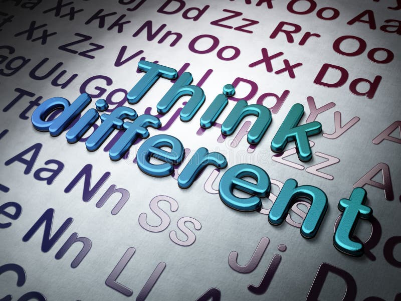 Education Concept: Think Different on Alphabet Stock Illustration ...