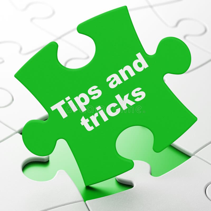 Education Concept: Tips and Tricks on Puzzle Background Stock ... Education Concept: Tips and Tricks on Puzzle Background Stock ...