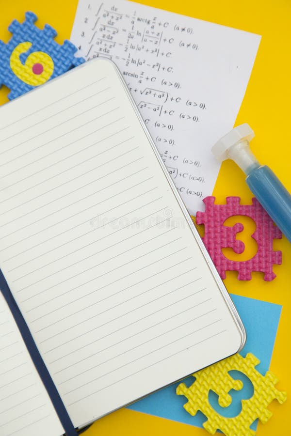 Education Concept on Yellow Background Stock Image - Image of abstract ...